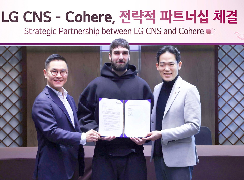 LG CNS, 검생증강생성 원조 코히어와 ‘에이전틱 AI’ 서비스 개발...국내 최초 AX 파트너십 체결